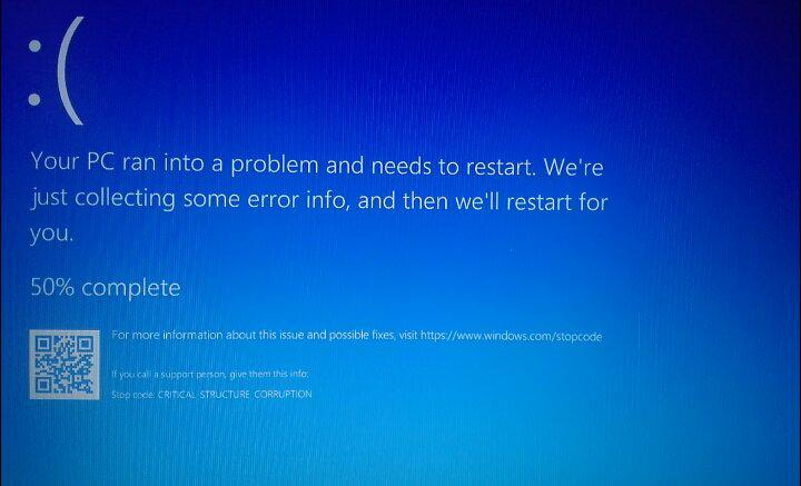 ช่วยทีคับ เครื่องผมขึ้น Your Pc ran into a problem and needs to restart ...