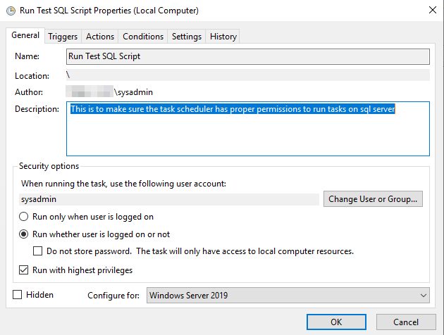 Unable To Execute Stored Procedure From A Bat File From Task Scheduler 9776