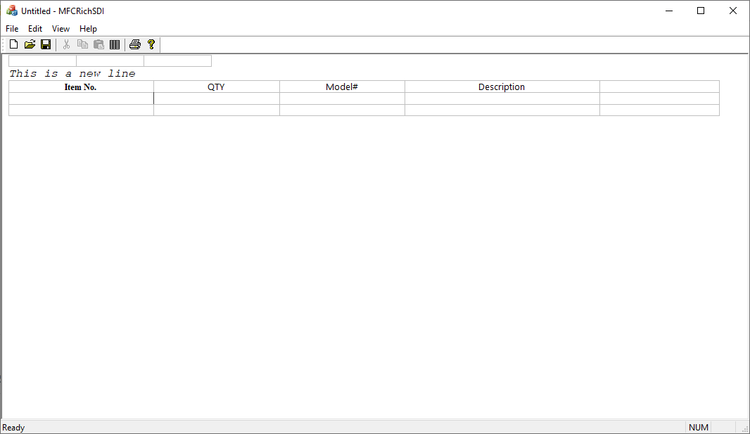 Need Help with MFC Rich Edit TOM ITextRange2::InsertTable -> cannot add more than one column ...