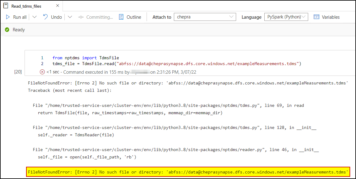 Azure Synapse Notebook Read Tdms Files Microsoft Qanda 4163
