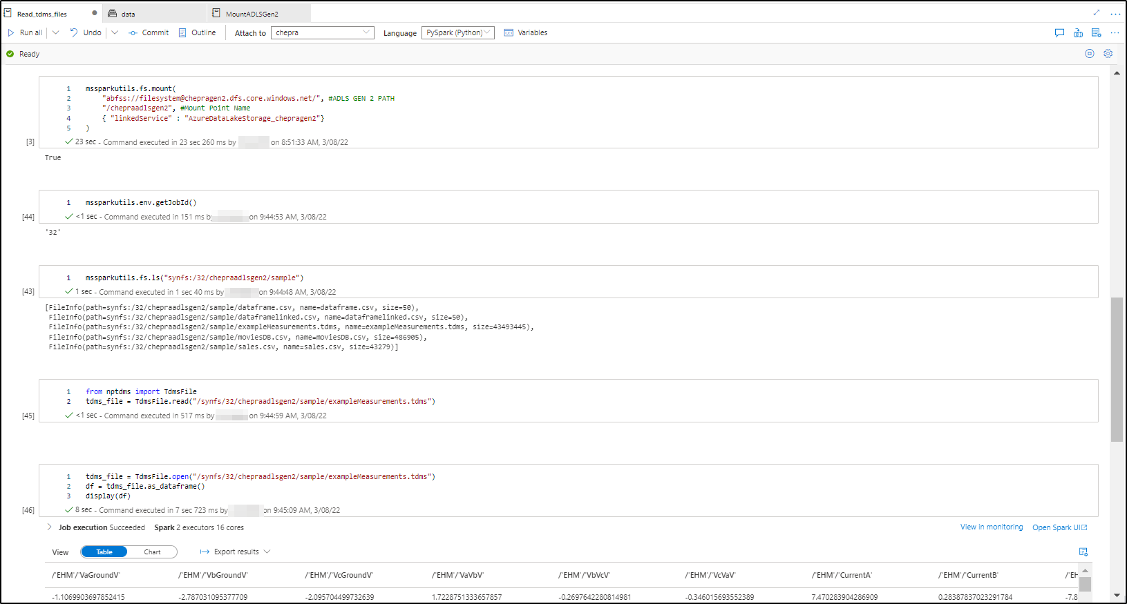 Azure synapse notebook read .tdms files - Microsoft Q&A