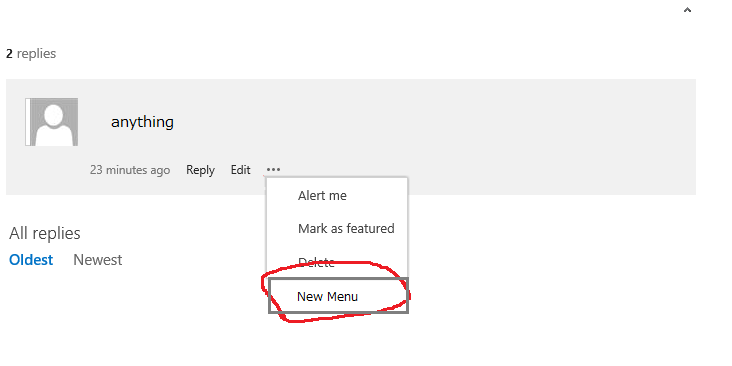 How to add menu to ECB of Discussion Board(to Flat.aspx SharePoint 2013) - Microsoft Q&A