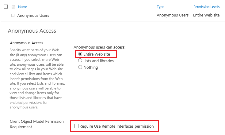 Sharepoint 2019(on-premises) Modern Experience for Anonymous Users - Microsoft Q&A