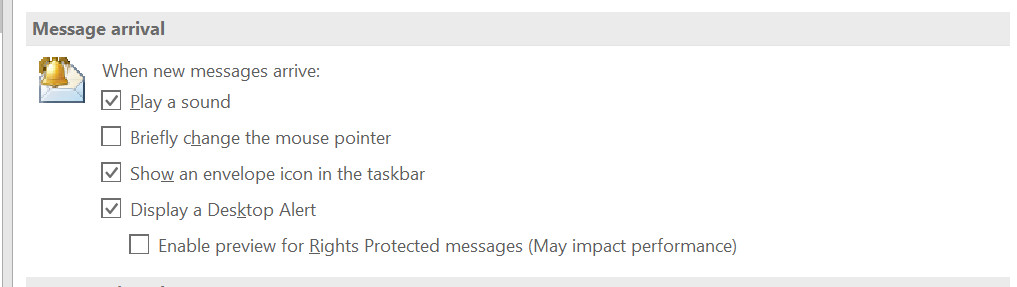 Office 2019 Pro Plus - Outlook didn't not get Alert - Microsoft Q&A