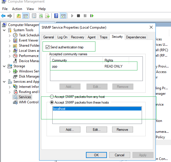 Group Policy Set SNMP options - Microsoft Q&A