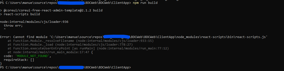 The Npm Script Start Exited Without Indicating That The Create React App Server Was Listening