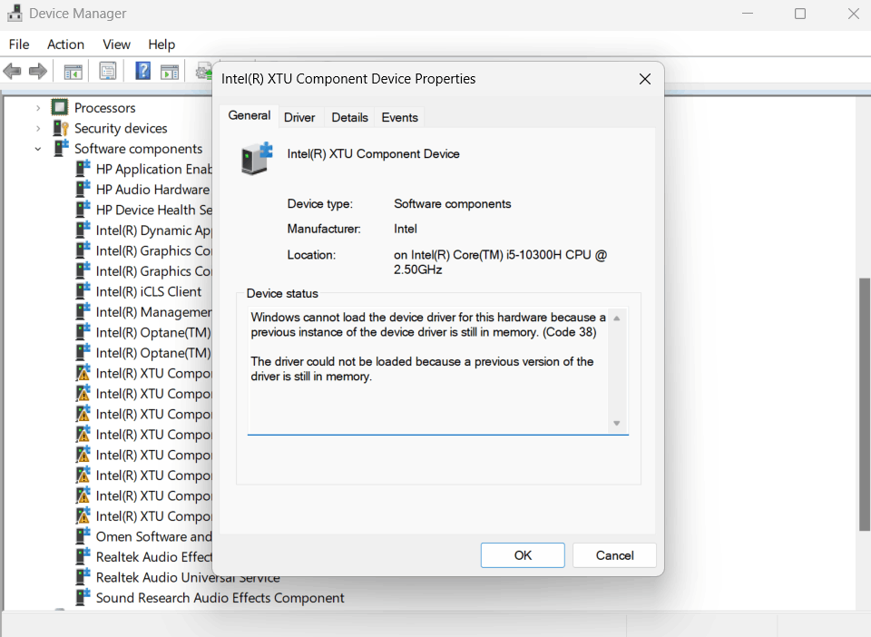 XTU Driver Problem. - Microsoft Q&A