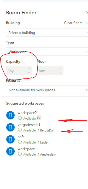 Room finder wuestion - Microsoft Q&A