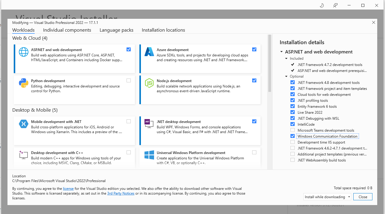VS 2022 web forms that will support connecting to web services ...
