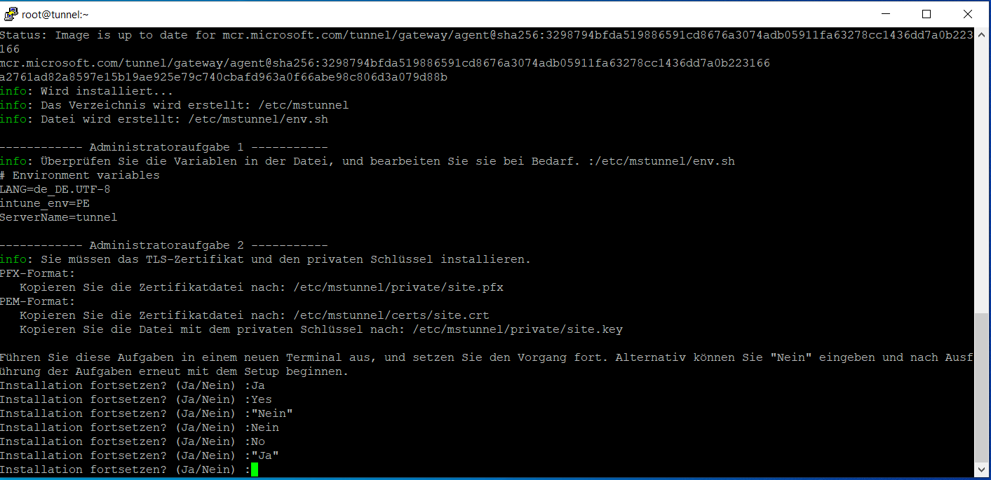 Resume Microsoft Tunnel Setup not possible - Microsoft Q&A Resume Microsoft Tunnel Setup not possible - Microsoft Q&A
