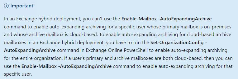 BDA - Enabling Auto-Expanding Archiving - Microsoft Q&A