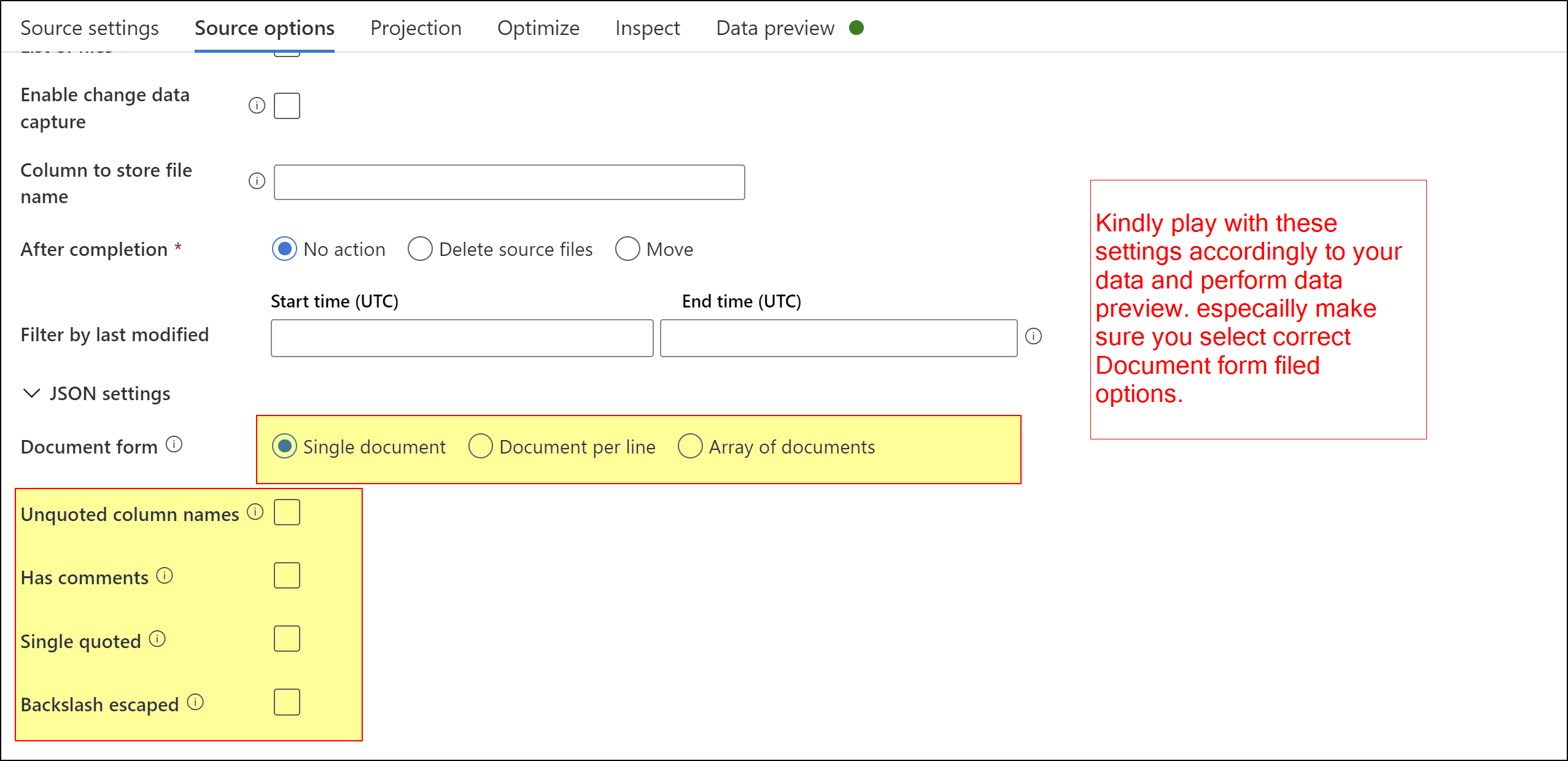 dataflow - flatten arrays - Microsoft Q&A