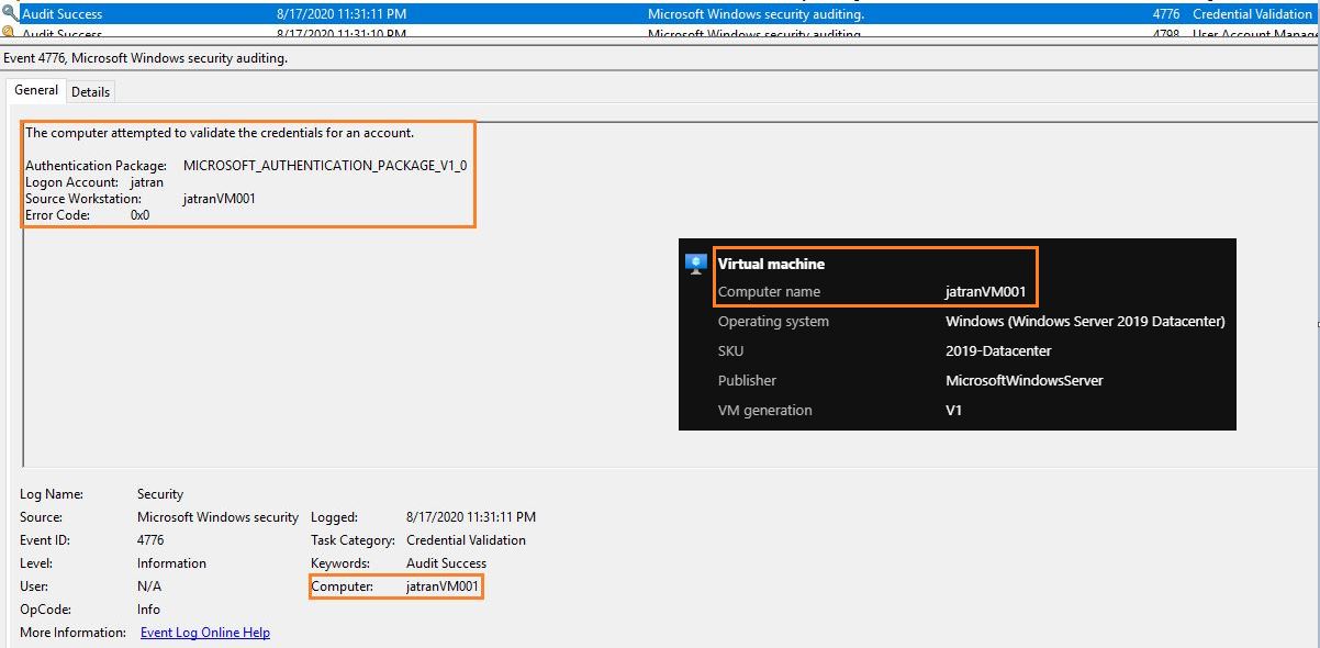 Mismatch In Data From Azure Eventhub Capture Using Python Consumer For Accountlogon Event 4776