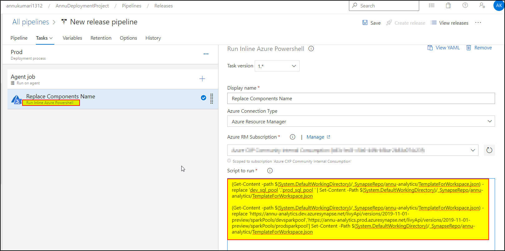 Synapse : Parameterize notebook sparkpool in CICD for productive environments - Microsoft Q&A