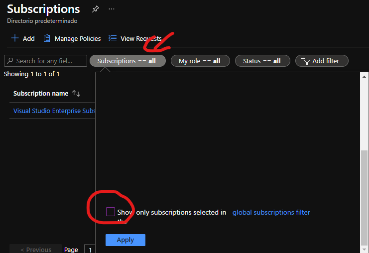 Azure Subscription From Visual Studio Enterprise is Missing - Microsoft Q&A
