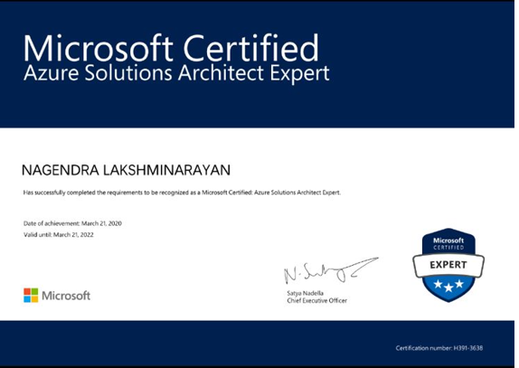 I need to link my azure solution architect expert certifcation to the ...