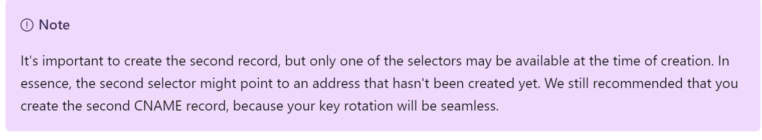 DKIM CNAME records - Microsoft Q&A