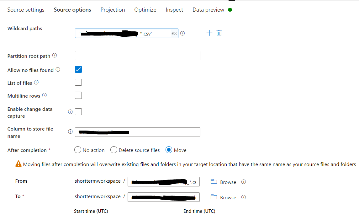After Completion - Move option does not work - Microsoft Q&A