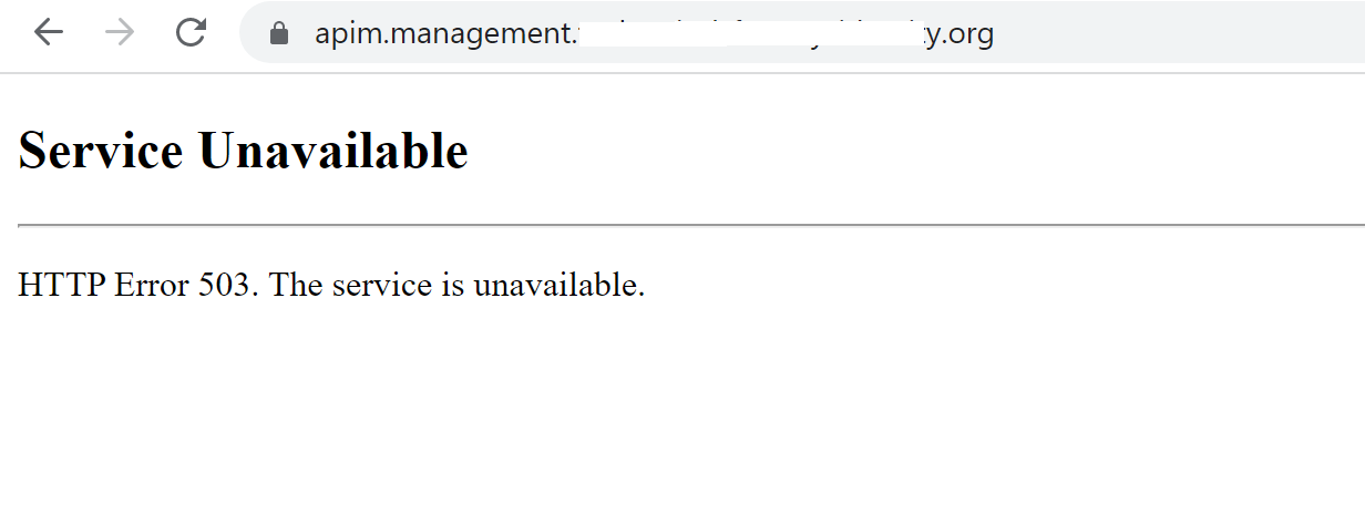 Azure API Management custom domains - issue with Management API access - 503 error - Microsoft Q&A