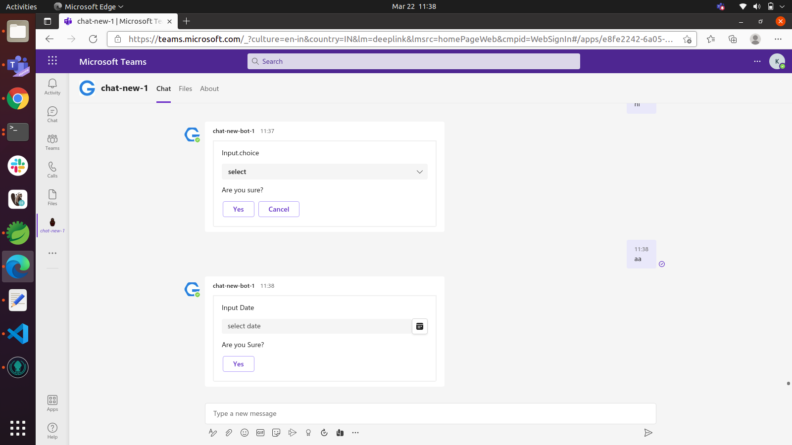 Recently Issue face in Input.date and Input.choice in AdaptiveCard - Microsoft Q&A