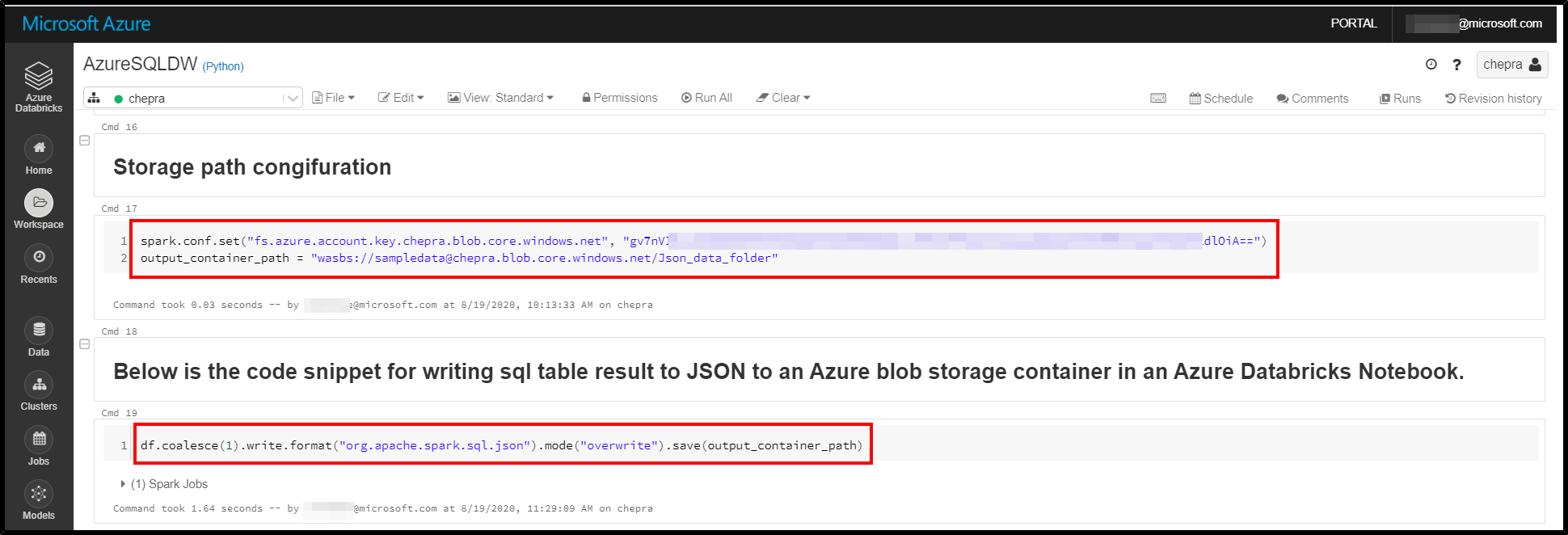 push data from dataframe to json doc - Microsoft Q&A push data from dataframe to json doc - Microsoft Q&A