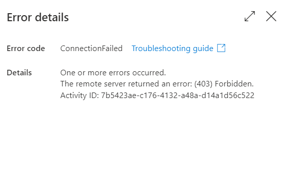 Error While Trying To Extrat Files From Sharepoint To Azure Using Data Factory 7645