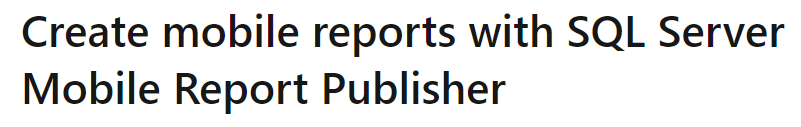 SSRS Api : Mobile report package is invalid - Microsoft Q&A