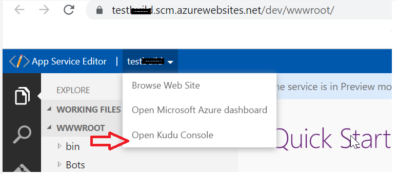 Content Encoding Error when launching Kudu from App Service Editor ... Content Encoding Error when launching Kudu from App Service Editor ...