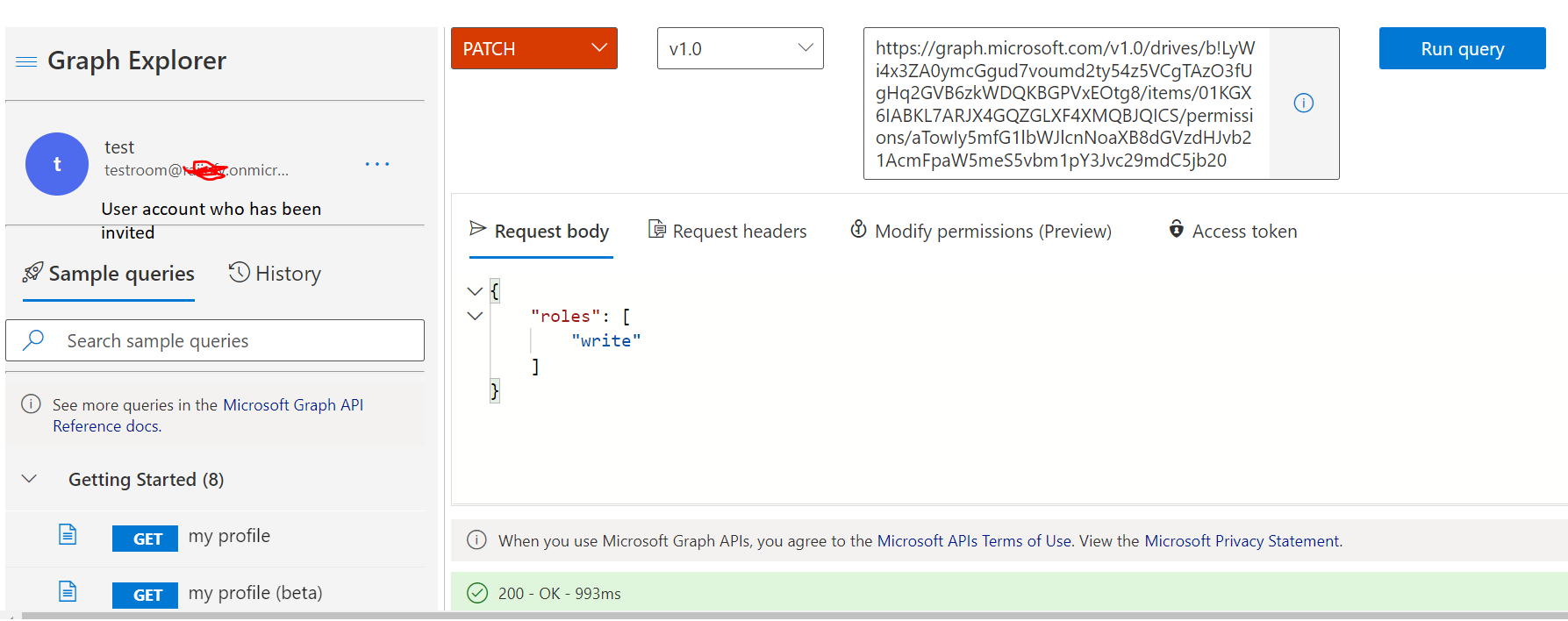 Microsoft Graph Api Sharing Driveitem File Permission Is Worked But When Update The Shared File