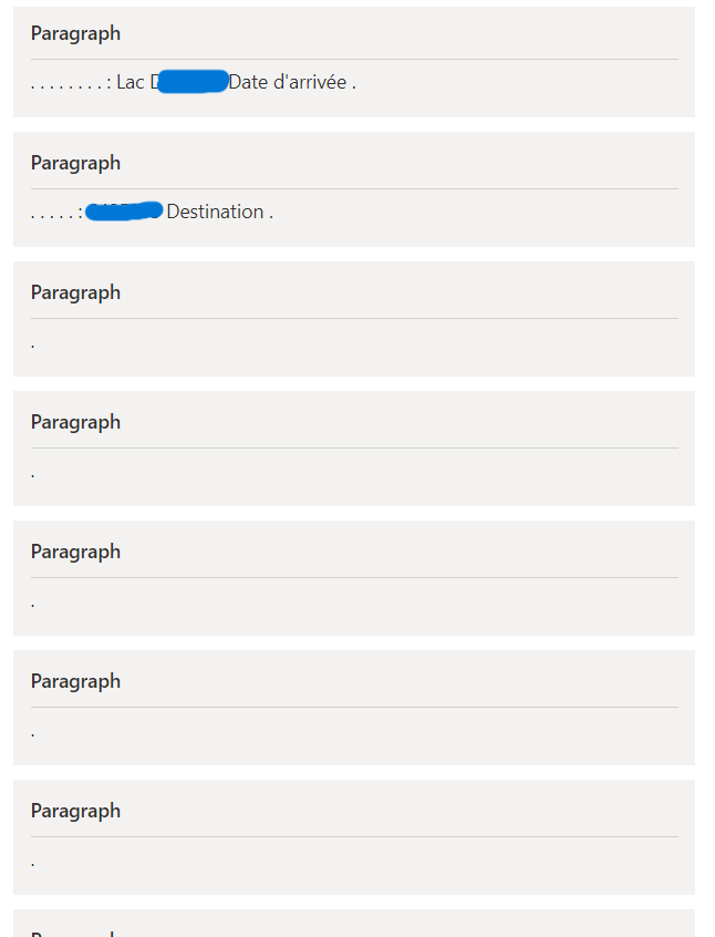 Lines and paragraphs are not being read properly in a document with ...