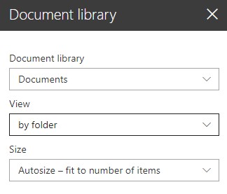 Sharepoint 2019: Document library web parts no ability to select subfolders - Microsoft Q&A