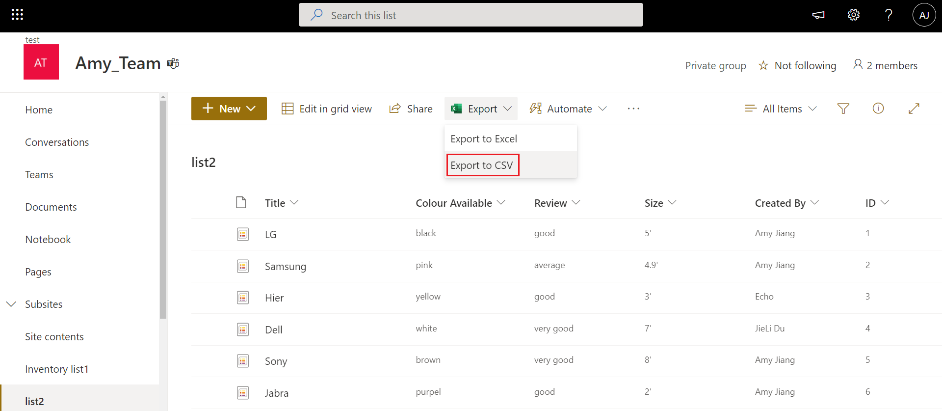 Sharepoint Export To Csv Does Not Have Permissions To Access This Resource Microsoft Qanda