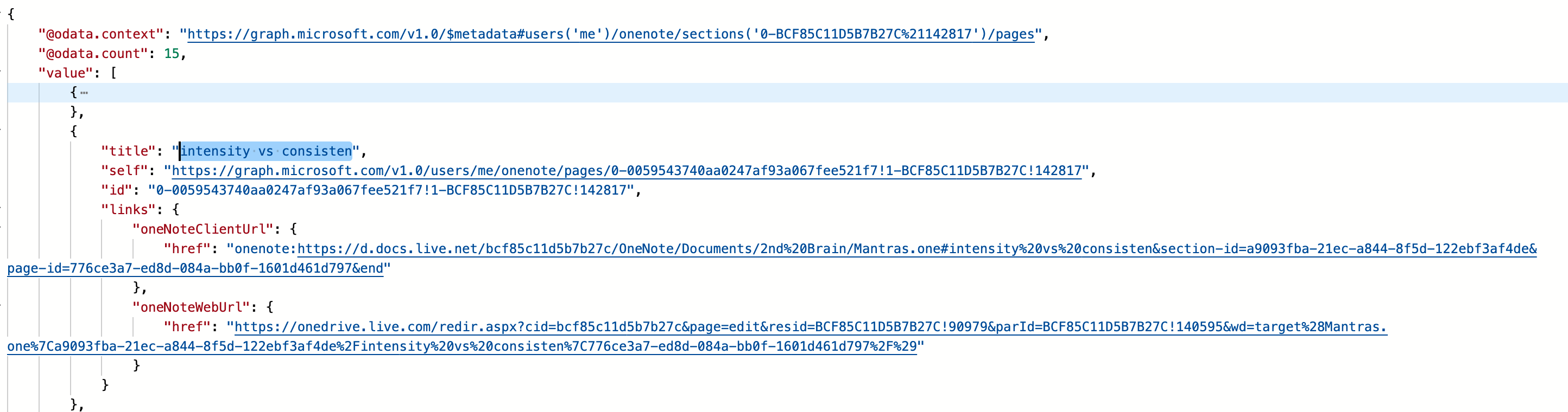 How can I ensure the API pages response is identical to what I see in ...