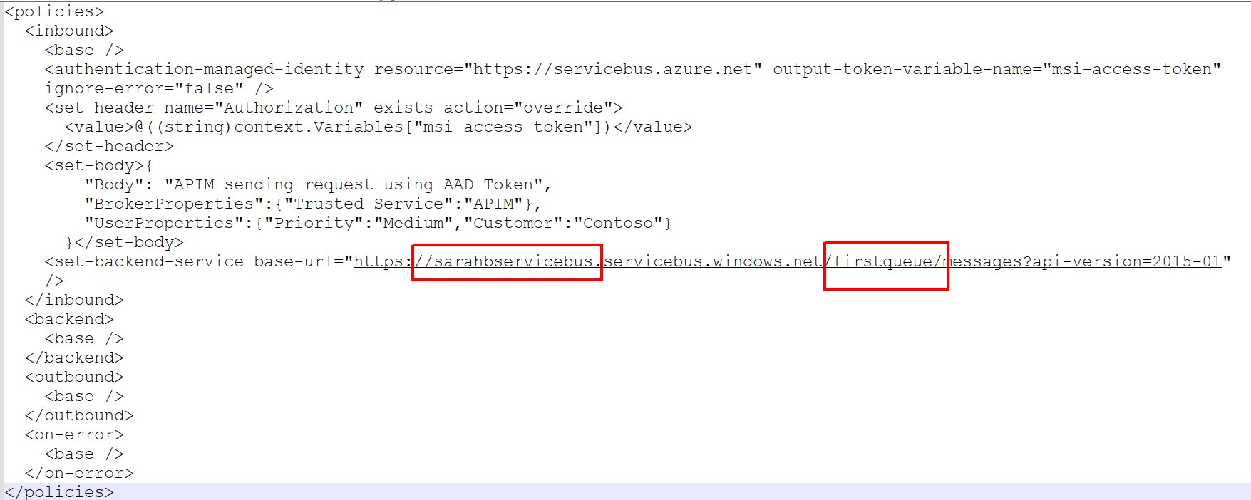 Unable To Post Message To Azure Service Bus Queue From Azure Api Using Managed Identity