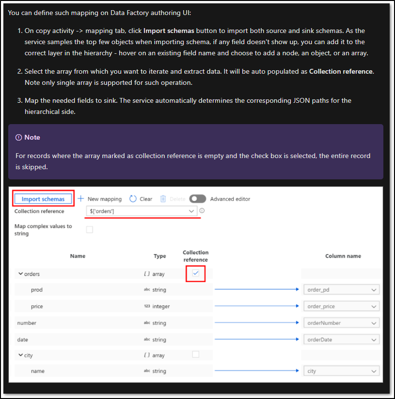 Azure Data Pipeline Fails When Parsing Array Data From Cosmos Db 1605