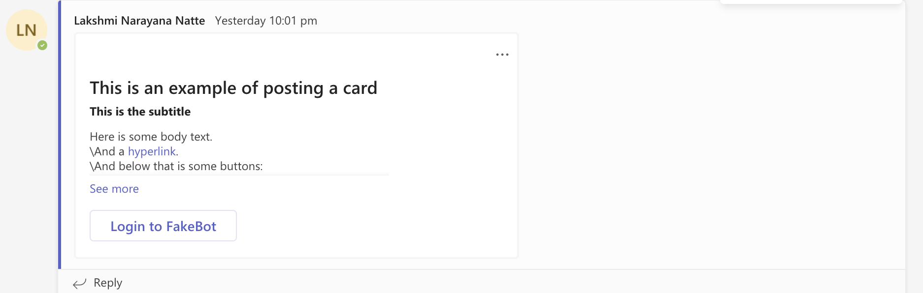how to update an adaptive card through microsoft Graph API - Microsoft Q&A