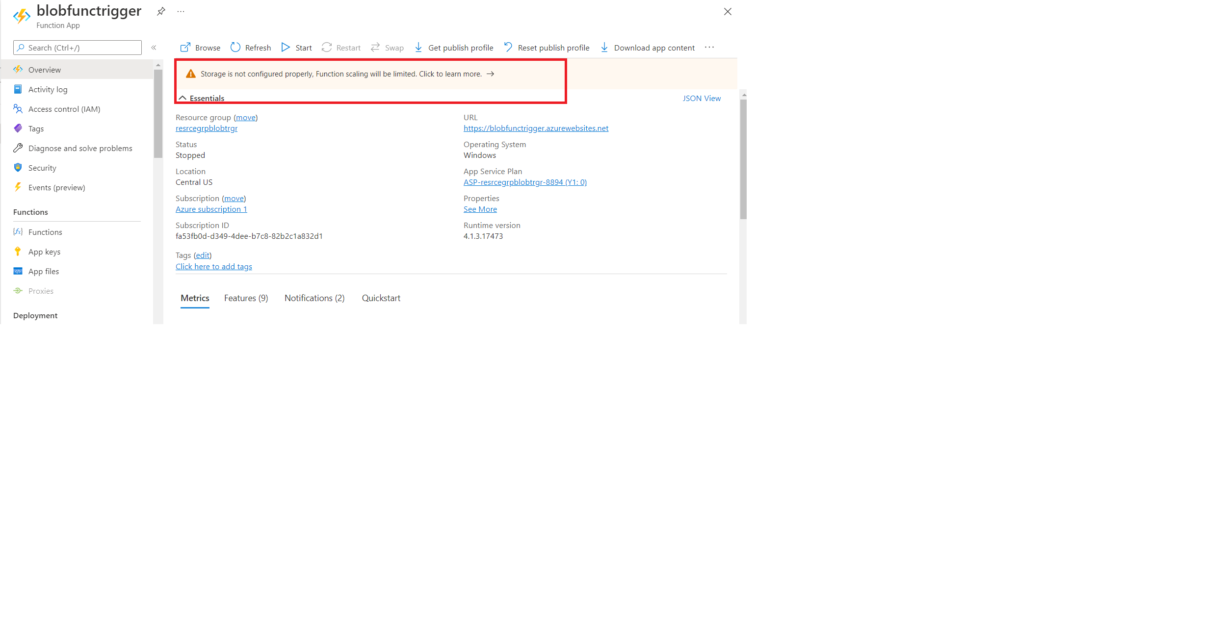 Getting App Setting SCM_LOGSTREAM_TIMEOUT in Azure function logs ... Getting App Setting SCM_LOGSTREAM_TIMEOUT in Azure function logs ...