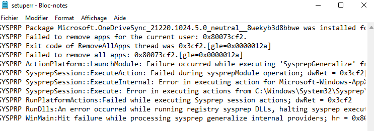 Windows 11 MDT Sysprep Failure | OneDrive - Microsoft Q&A
