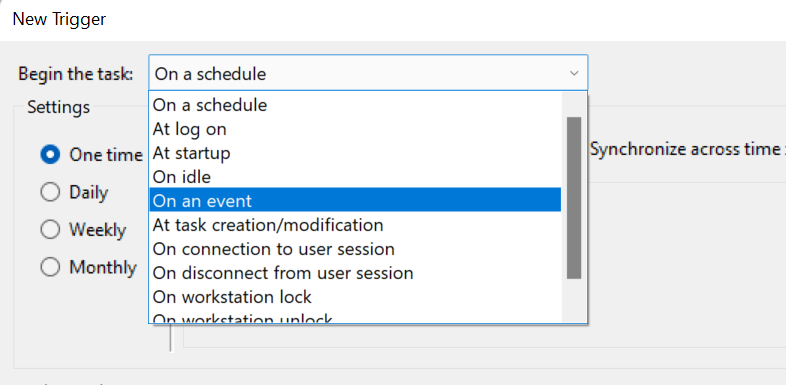 Task Scheduler Trigger On App Opened Microsoft Qanda