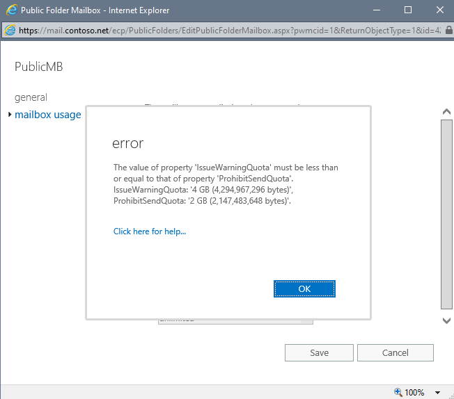 Public Folder mailbox's usage limits - Microsoft Q&A