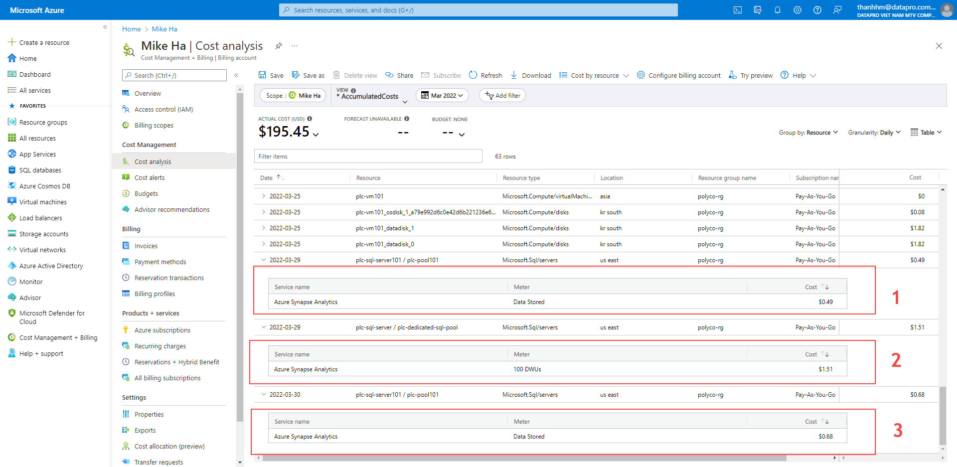 Cost confusion - Microsoft Q&A