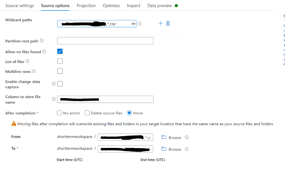 After Completion Move option doesn't work - Microsoft Q&A
