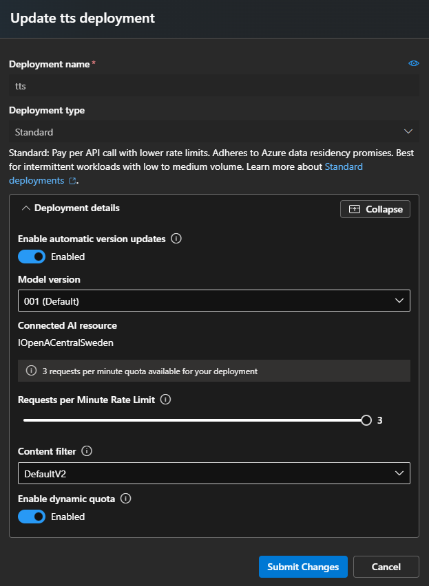 How to increase the TTS request per minute limit to 3+ - Microsoft Q&A