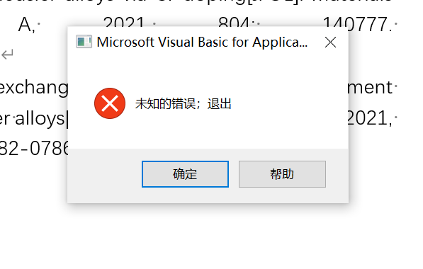 I can't edit macros in Word. The "Unable to create the macro," "Memory overflow," and "Unknown ...