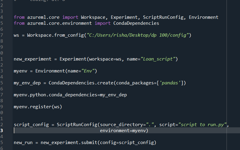 Submitting A Job Using The Azureml Sdk Gives An Error Execution Failed In Operation Topandas