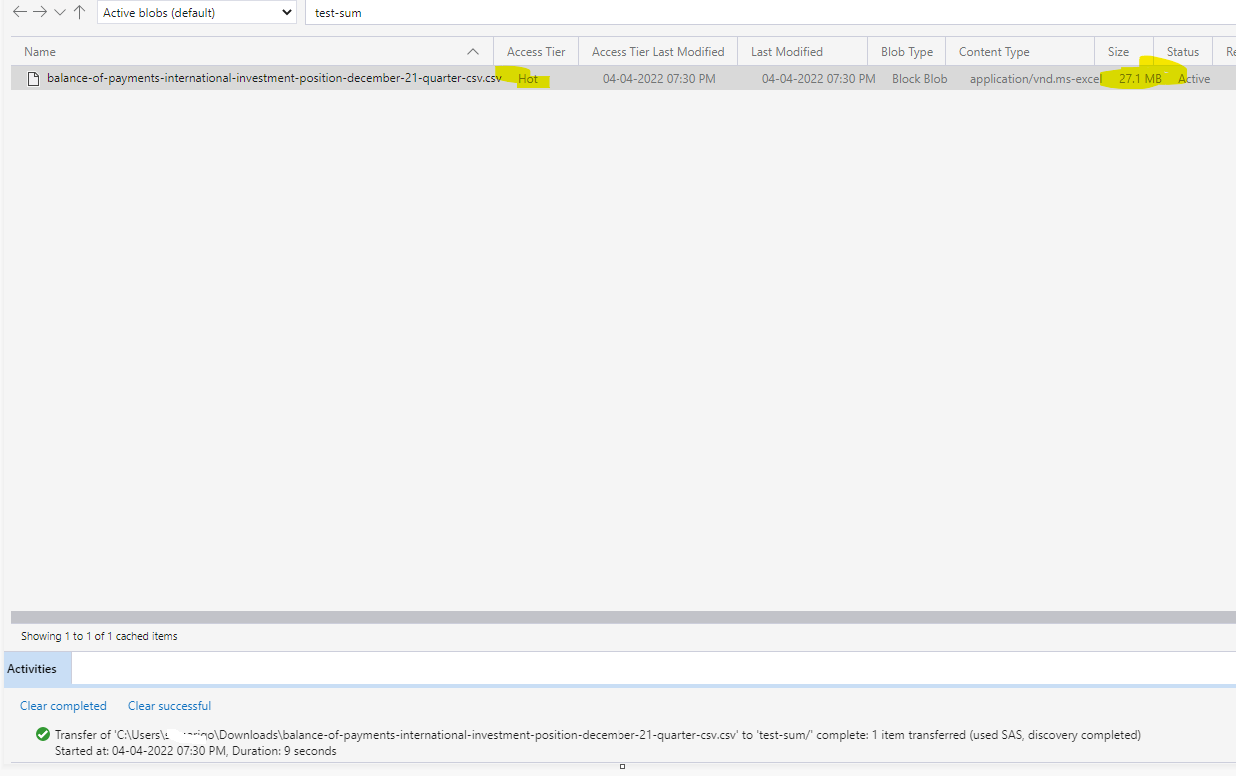 Hotfolder Error While Uploading File In Microsoft Azure Store Explorer 1952