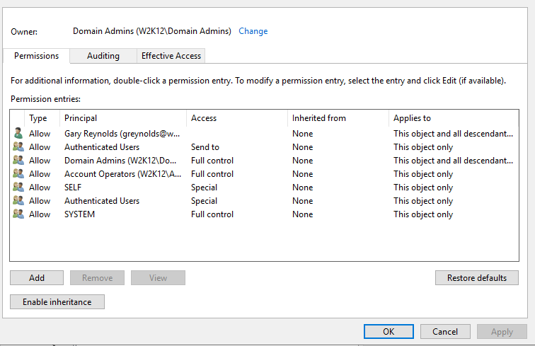 Inheritance For Computer Ad Objects Microsoft Qanda 9894