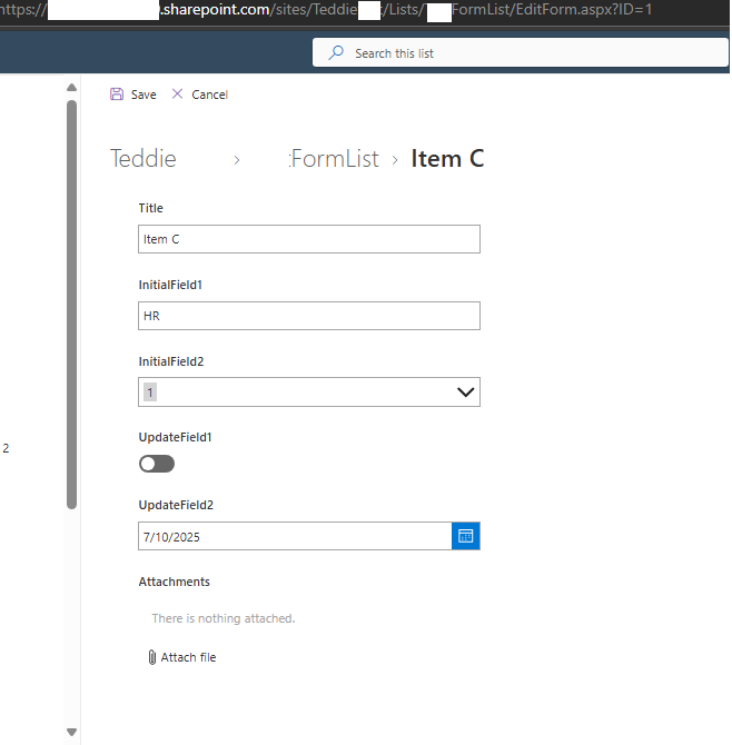 How to specify a SP List Form from Power Automate to update a list item ...