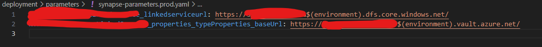 OverrideArmParameters with Synapse workspace deployment@2 - Microsoft Q&A