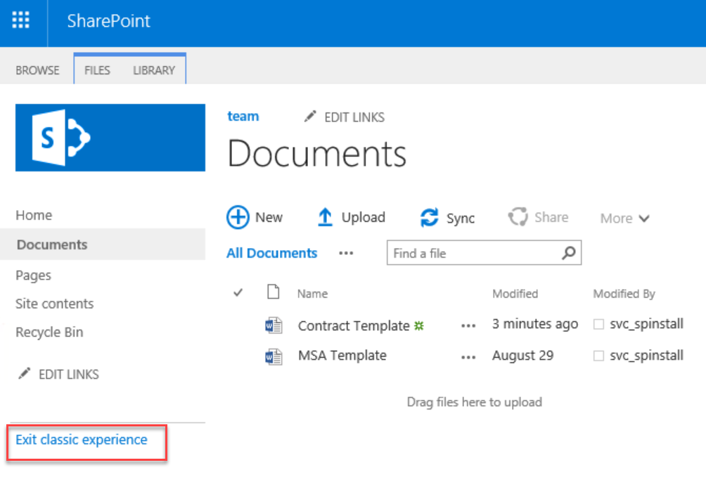 SharePoint SE On Prem - change default to "Classic Experience ...